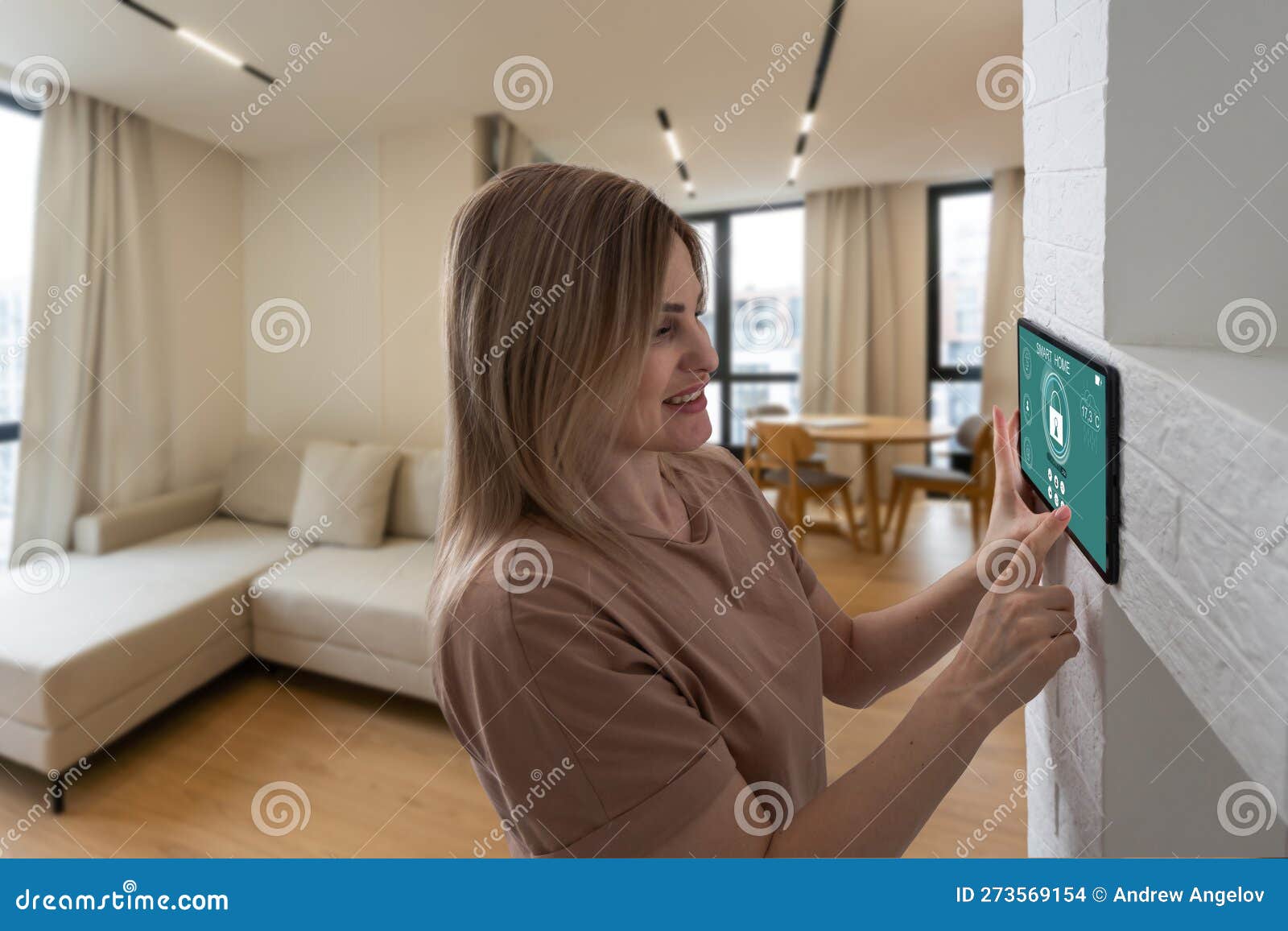 Controlling Home with a Digital Touch Screen Panel Installed on the ...
