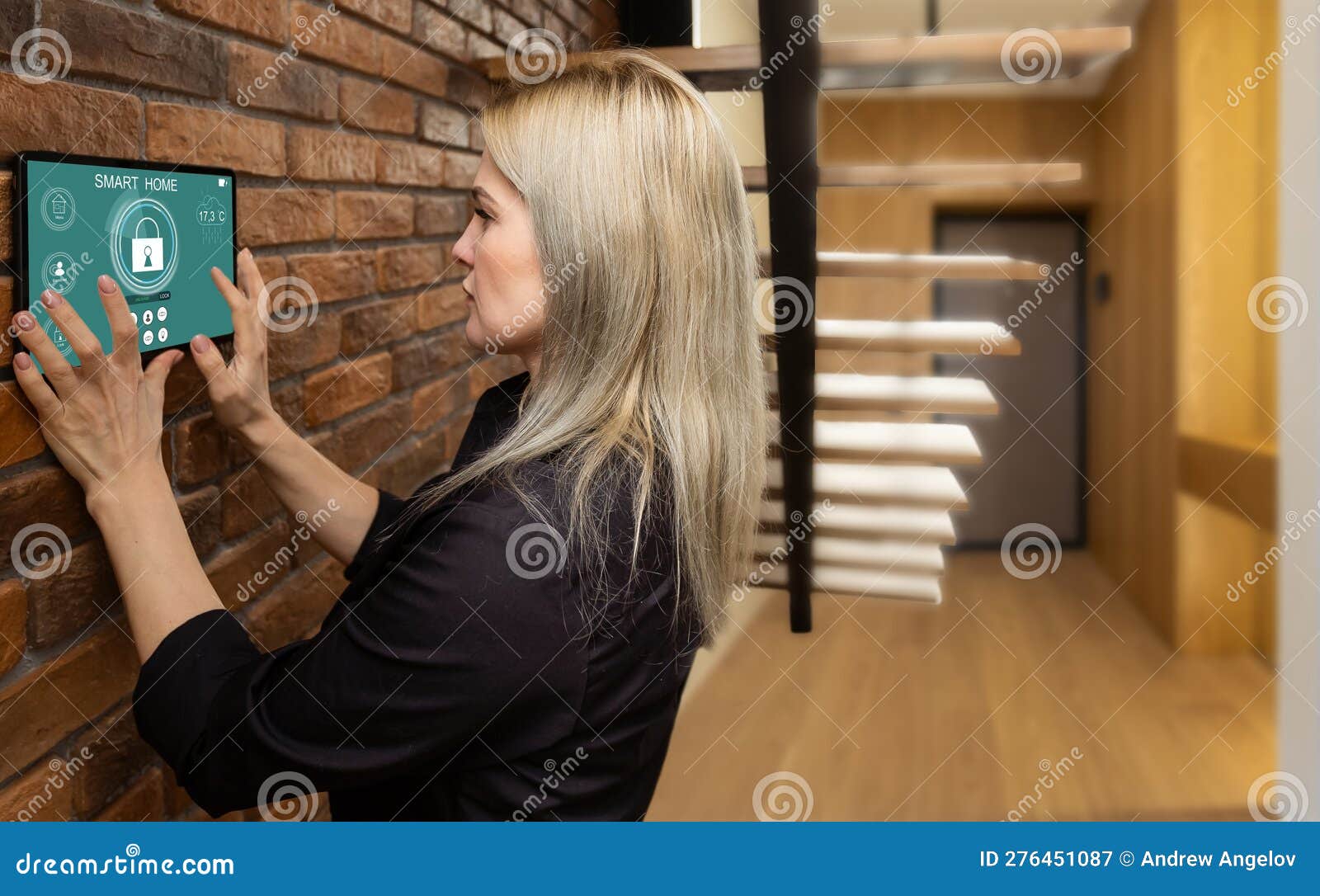 Controlling Home with a Digital Touch Screen Panel Installed on the ...
