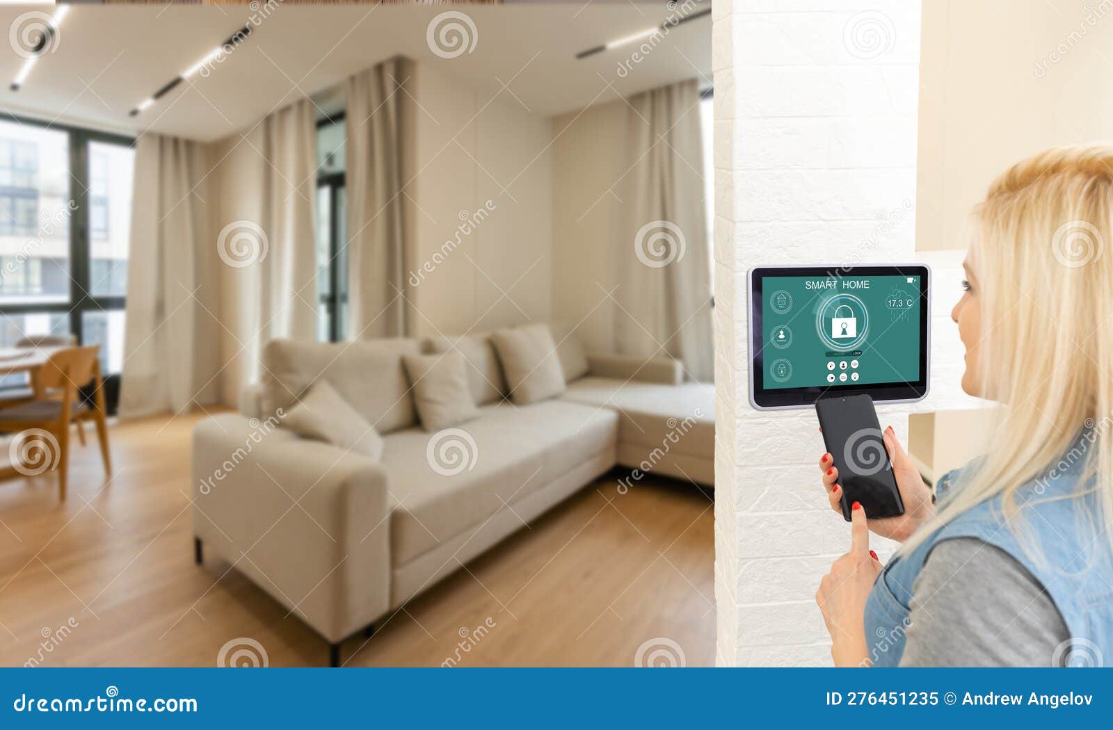 Controlling Home with a Digital Touch Screen Panel Installed on the ...
