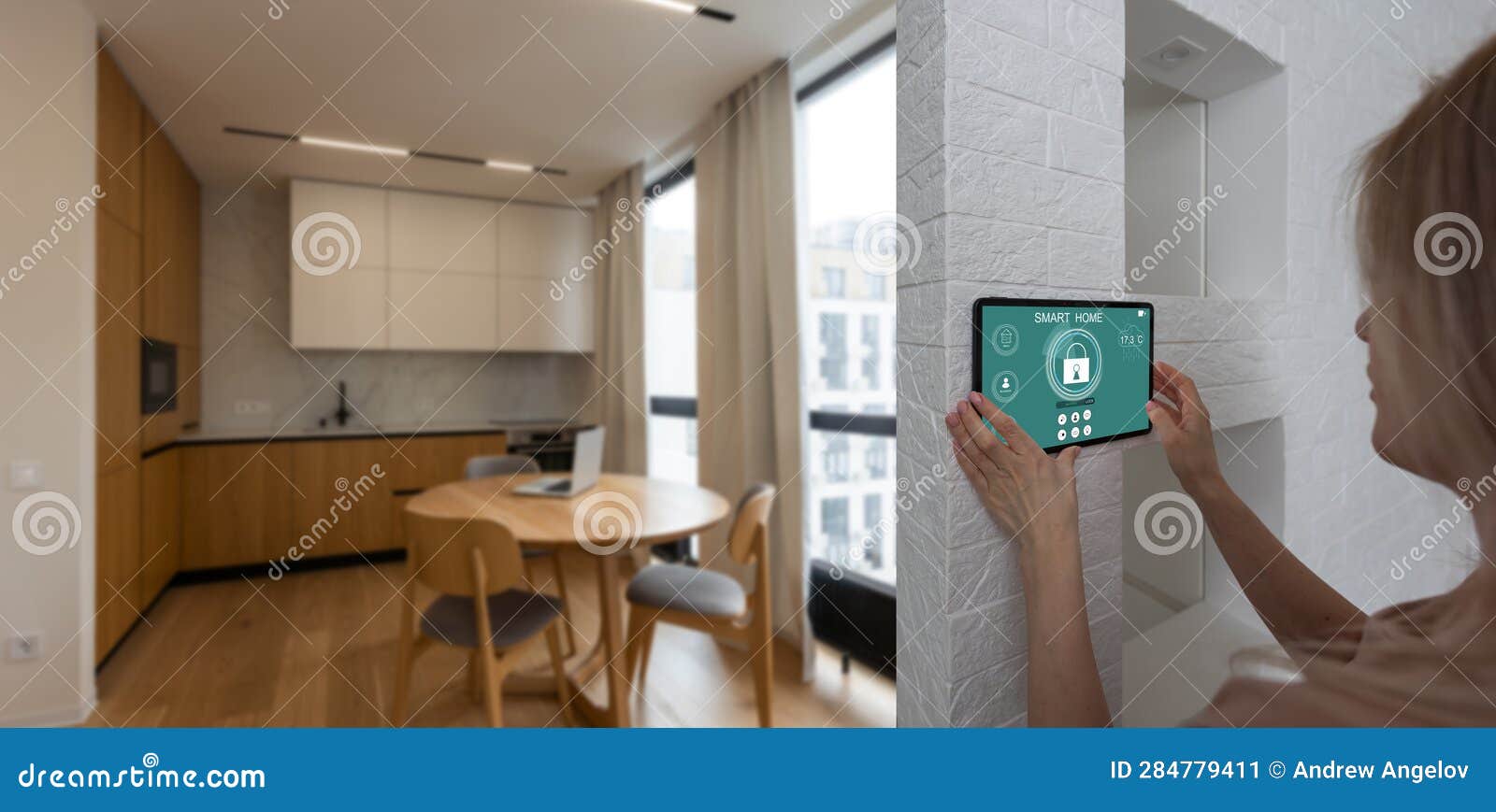 Controlling Home with a Digital Touch Screen Panel Installed on the ...