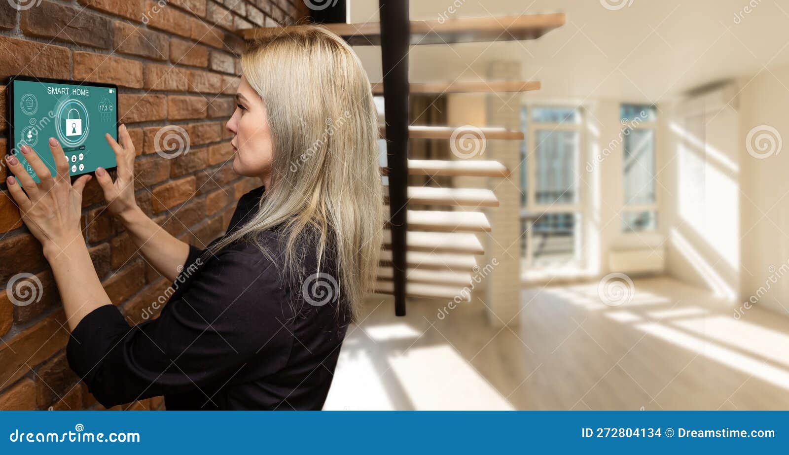 Controlling Home with a Digital Touch Screen Panel Installed on the ...