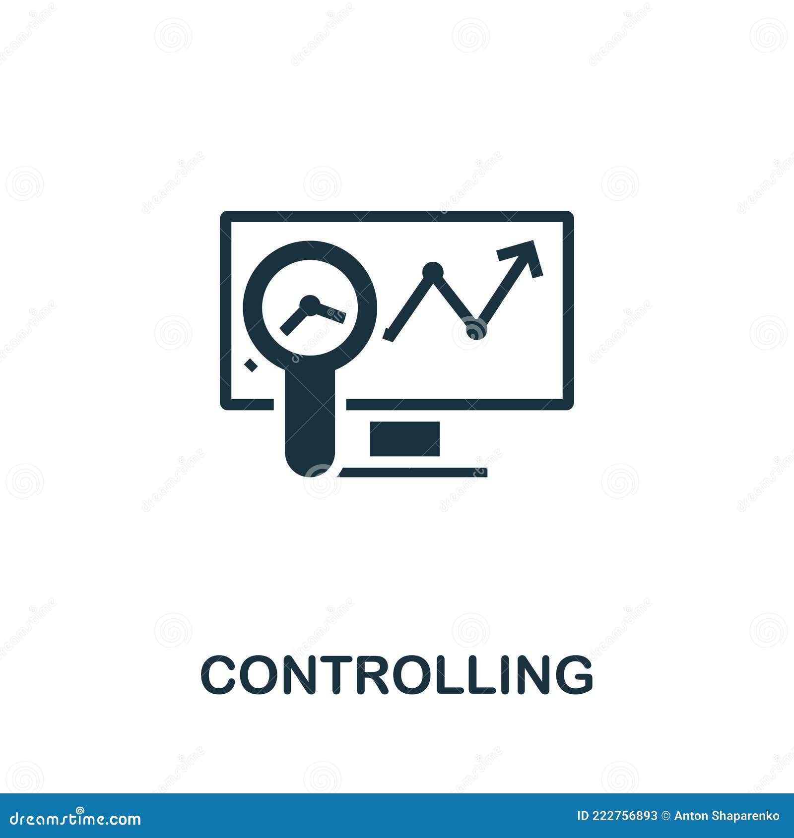 Controlling Icon. Simple Creative Element. Filled Monochrome ...