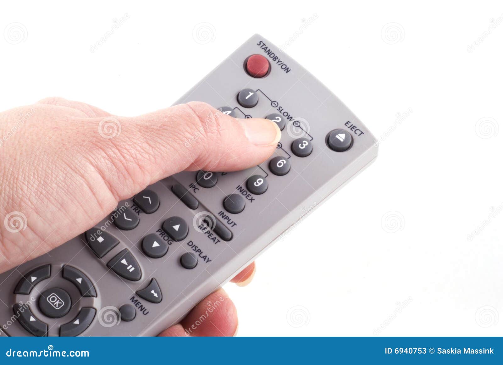 Controlling the remote. stock image. Image of technology - 6940753