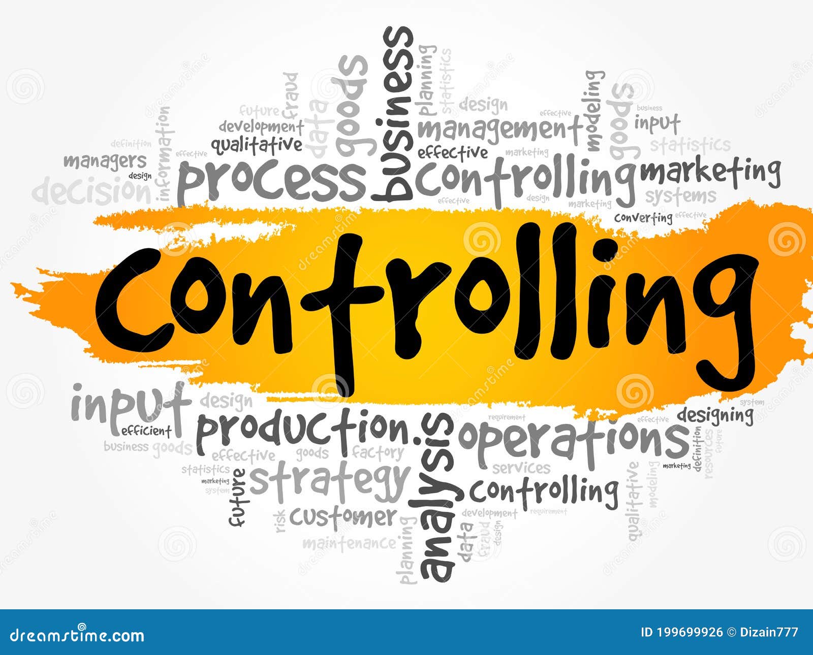 Controlling Word Cloud Collage Stock Illustration - Illustration of ...