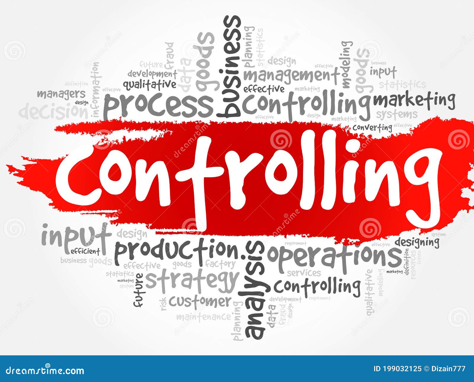 Controlling Word Cloud Collage Stock Illustration - Illustration of ...