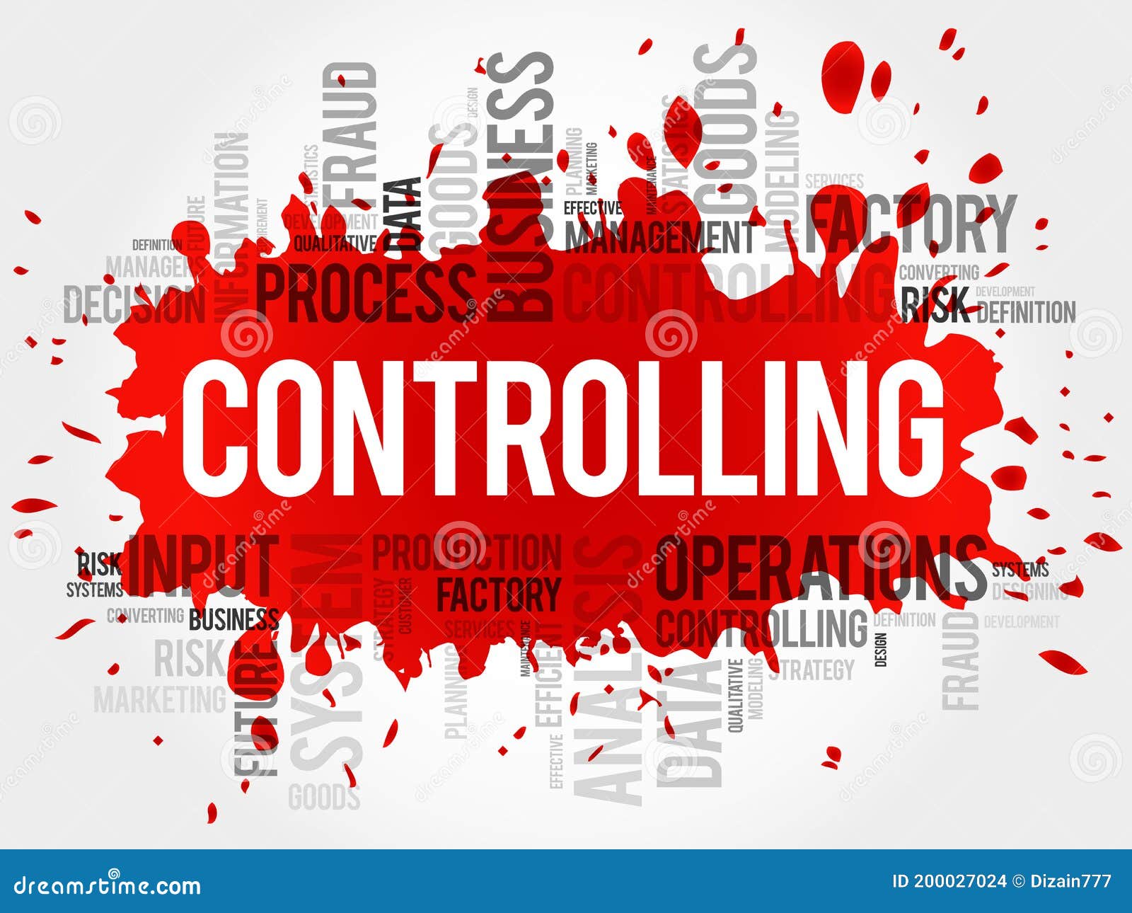 Controlling word cloud stock illustration. Illustration of ...