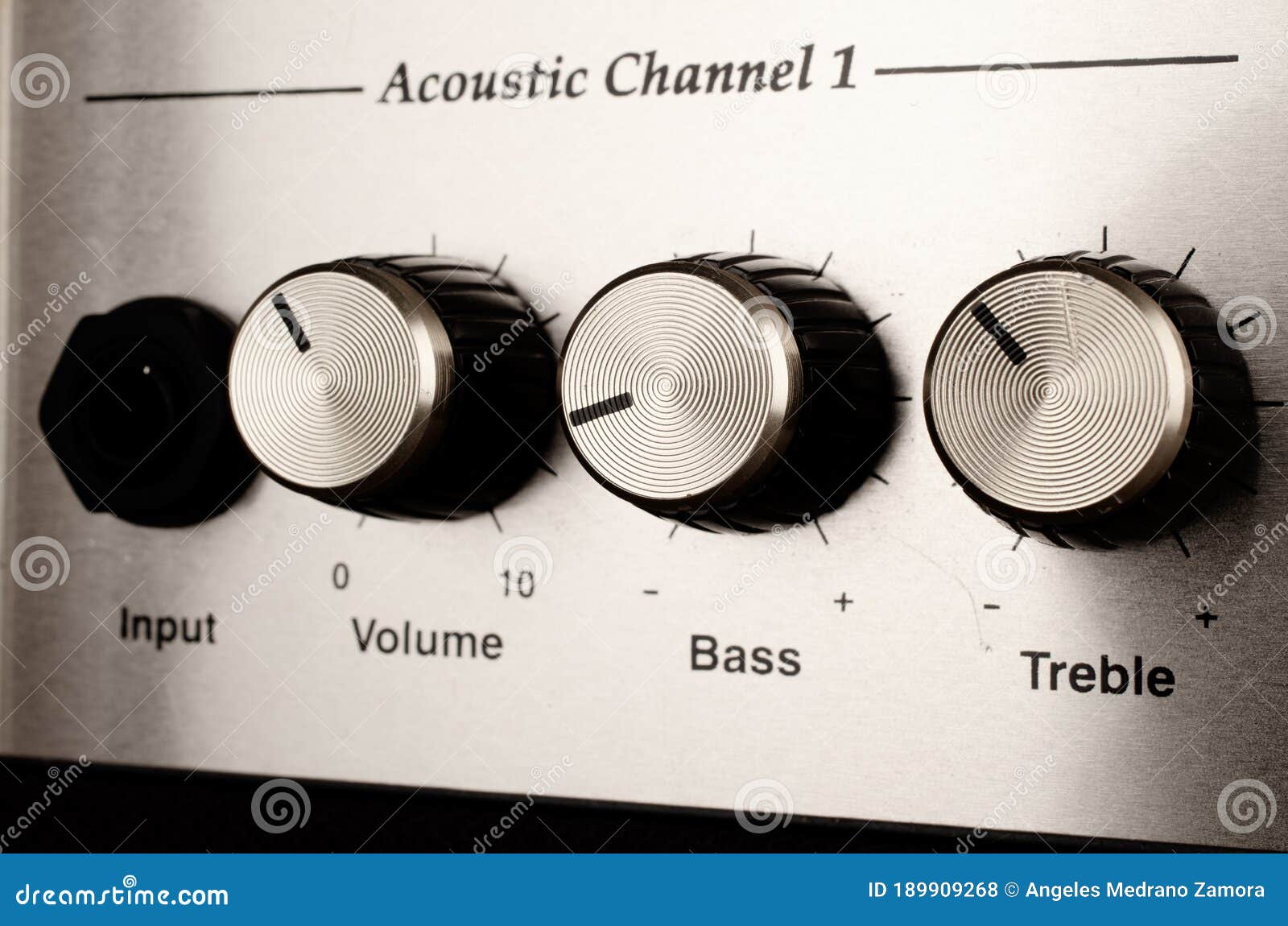 Controls of an amplifier stock photo. Image of controls - 189909268