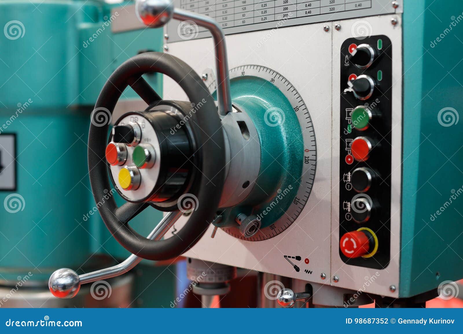Controls of a Drilling and Milling Machine Stock Photo - Image of ...