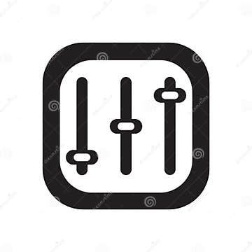 Controls Icon Vector Sign and Symbol Isolated on White Background ...