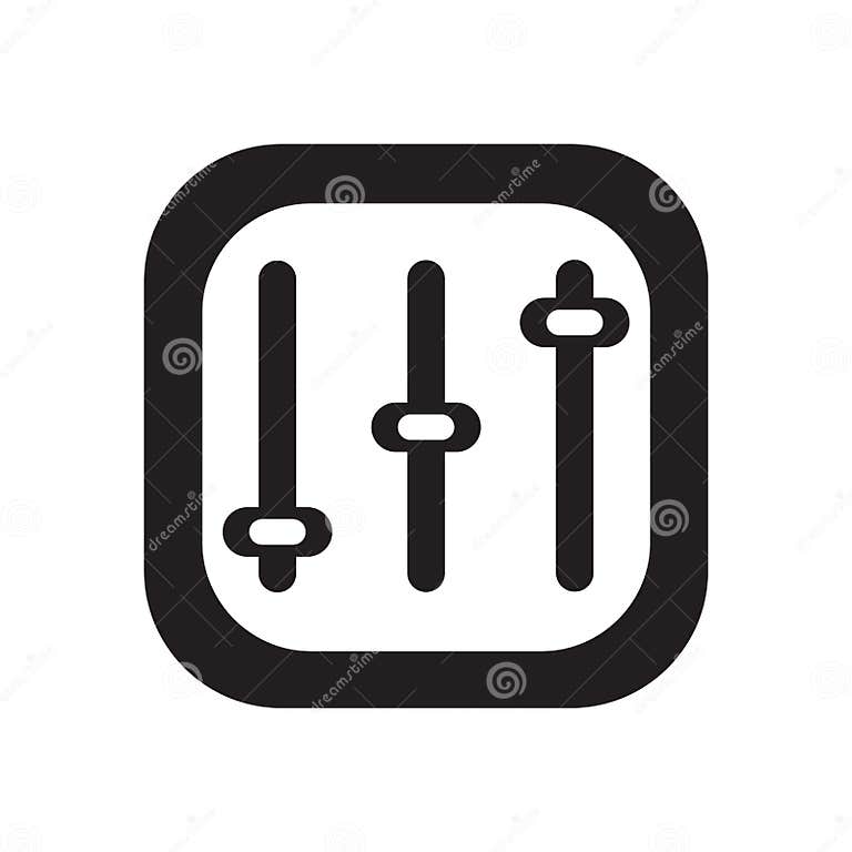 Controls Icon Vector Sign and Symbol Isolated on White Background ...