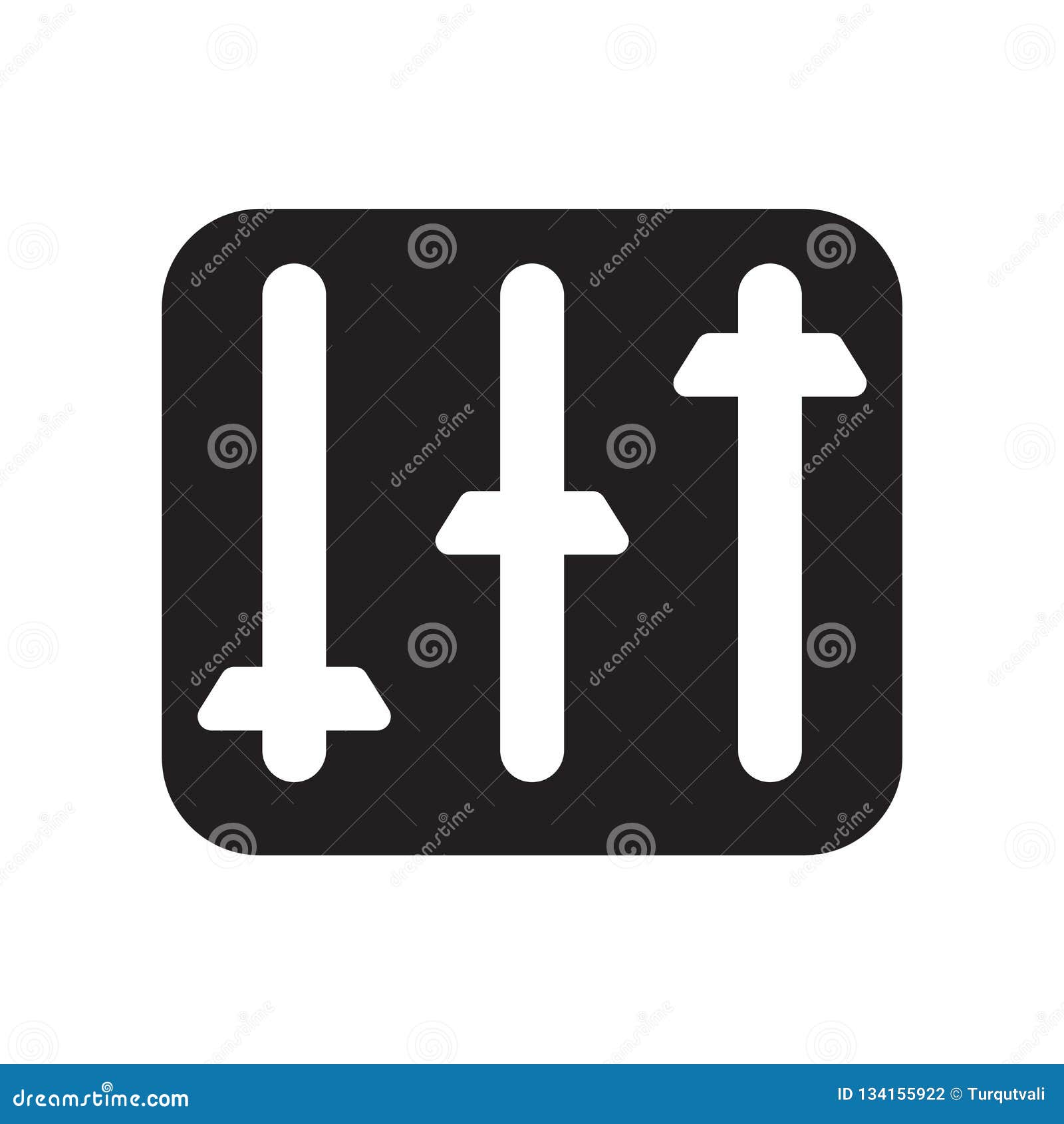 Controls Icon Vector Sign and Symbol Isolated on White Background ...