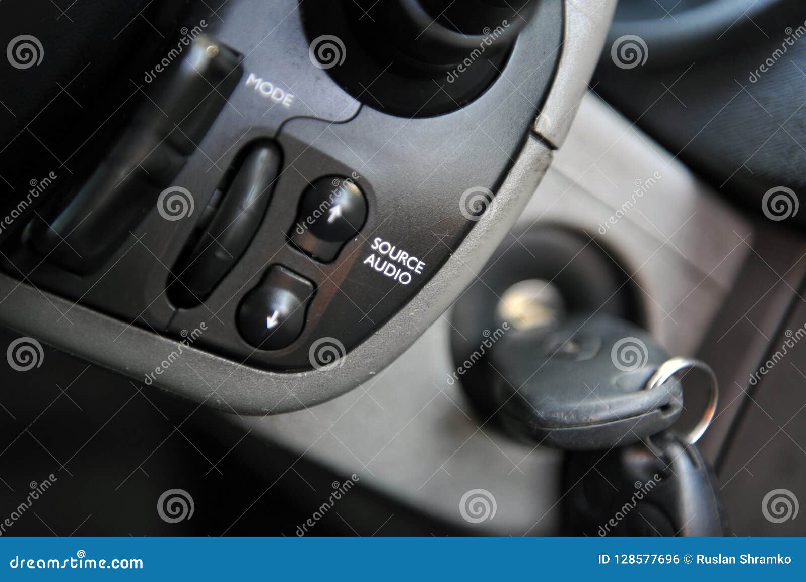Controls Near the Steering Wheel in a Modern Car Stock Photo - Image of ...