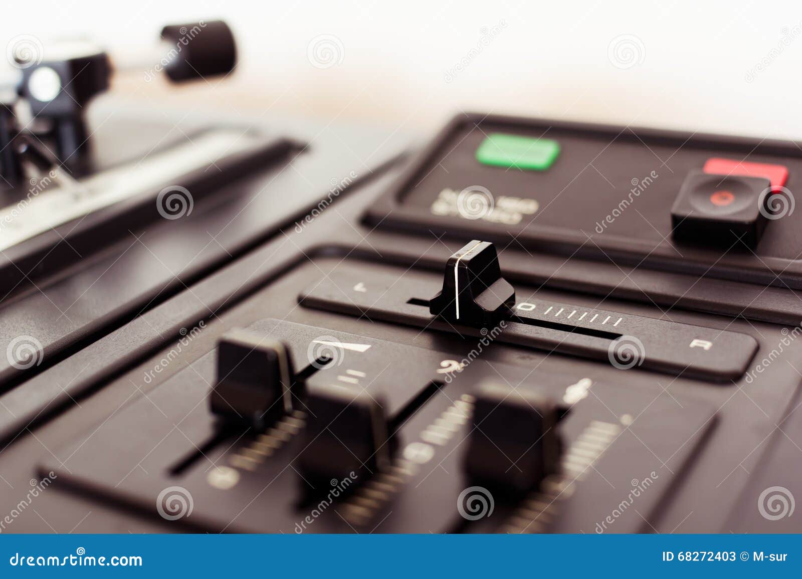 Controls of record player stock image. Image of technology - 68272403