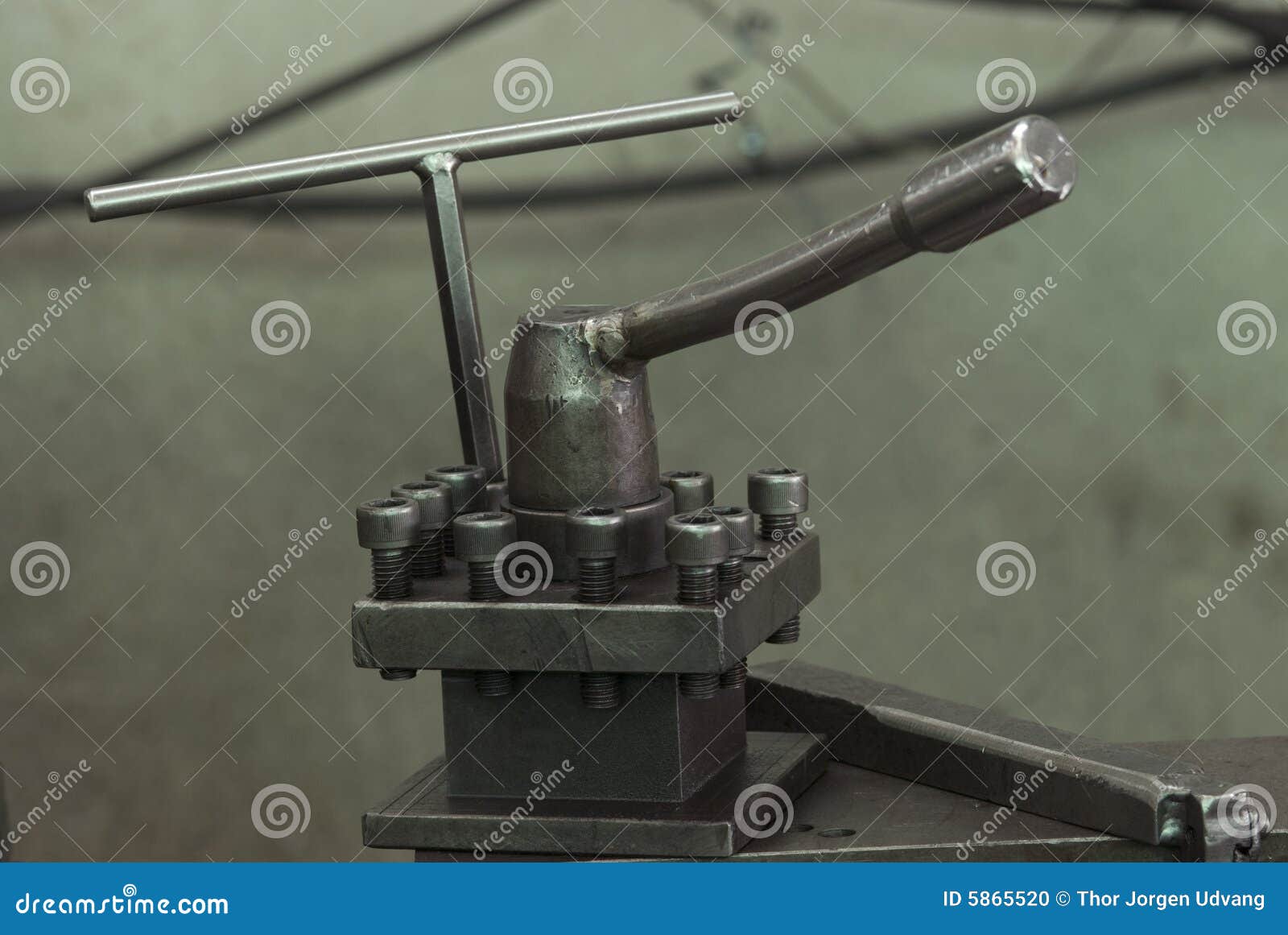 Controls Of A Steel Lathe Picture. Image: 5865520