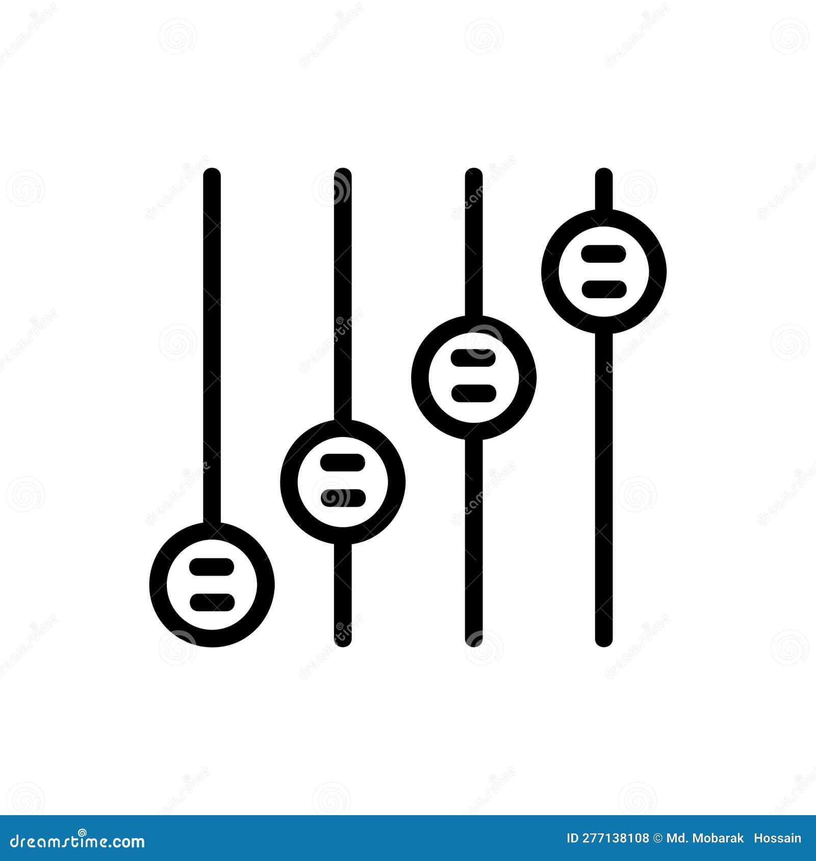 Controls Vector Icon. Outline Style Vector Icon. Stock Vector ...
