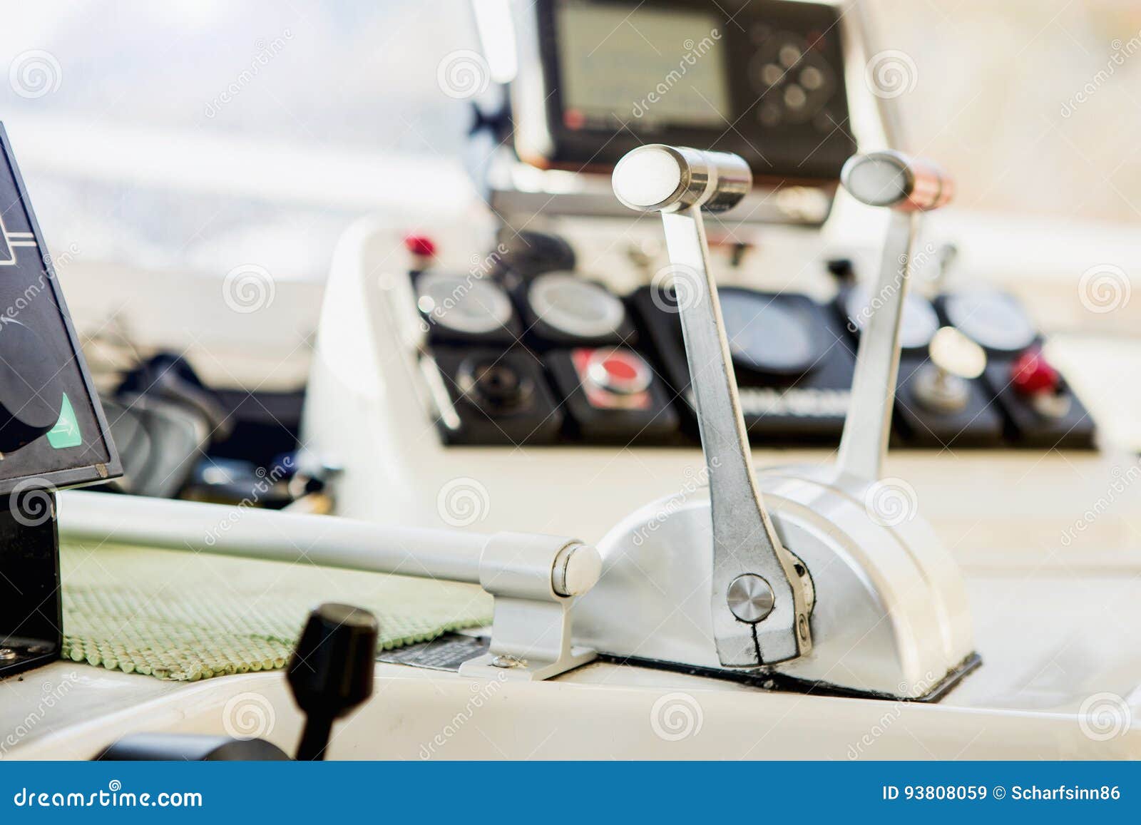Controlsof a fishing boat stock image. Image of cabin - 93808059