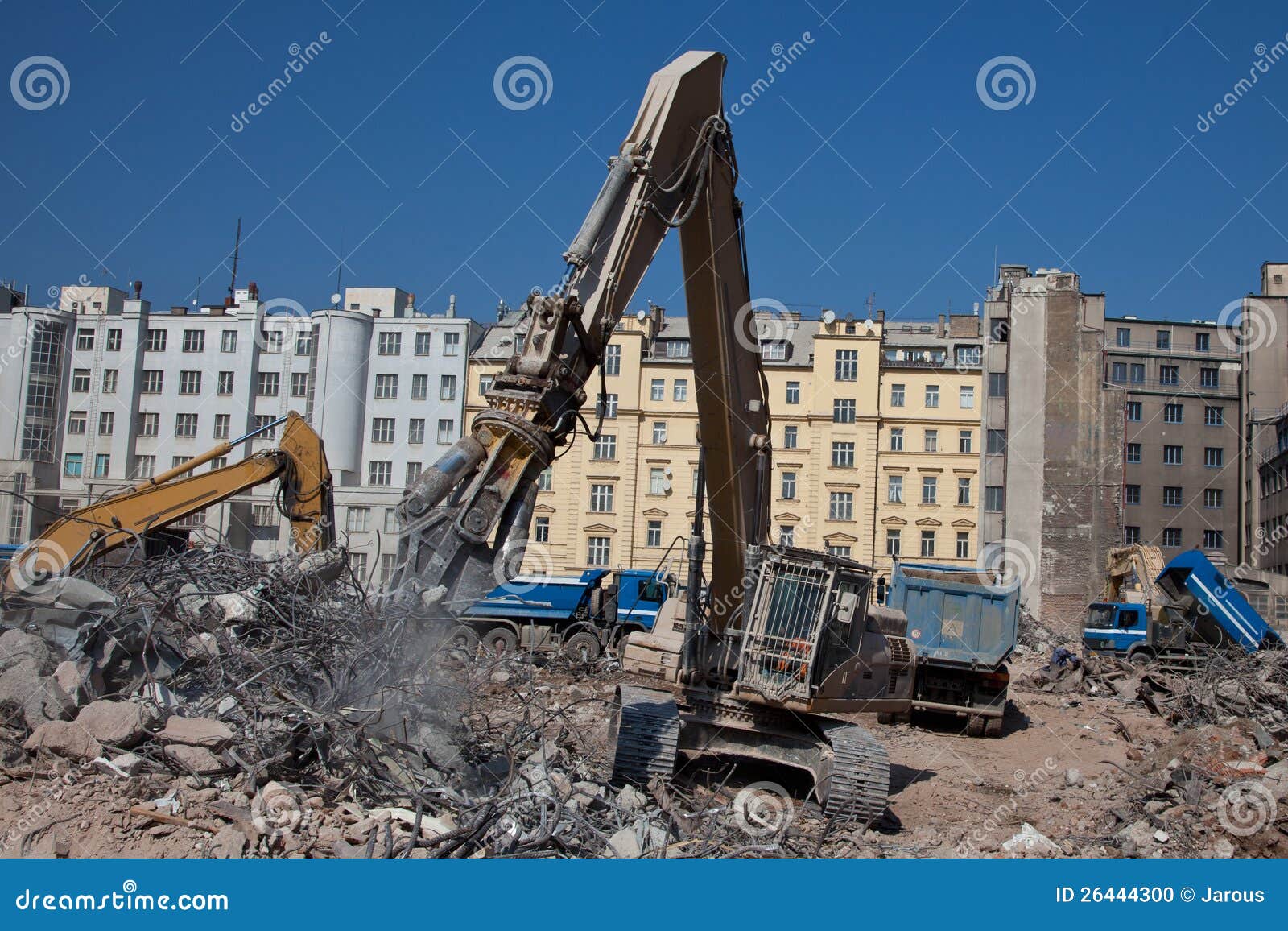 Contruction Dismantling Machine Stock Photo - Image of crack, armature ...
