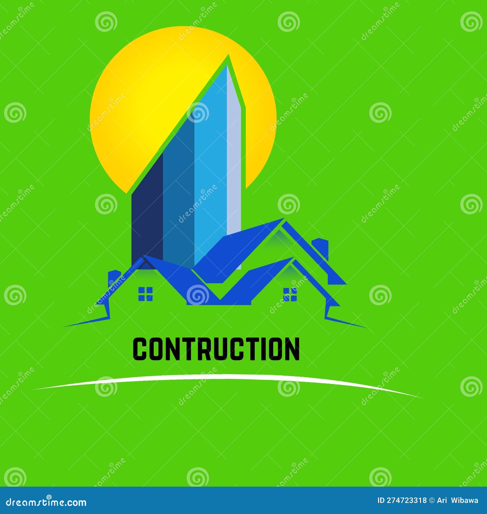 DTM Contruction Logo Design Cartoon Vector | CartoonDealer.com #244028471