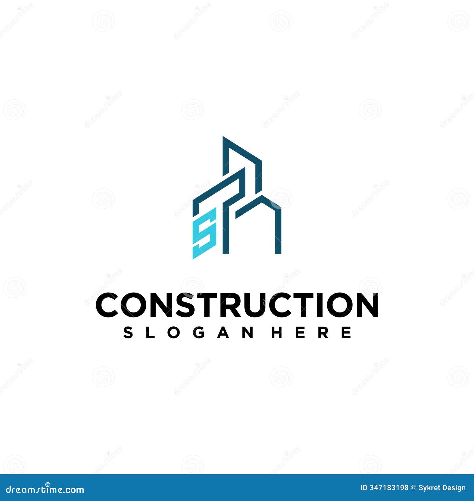 Contruction Logo Icon with Initial S Design Vector Illustration Stock ...