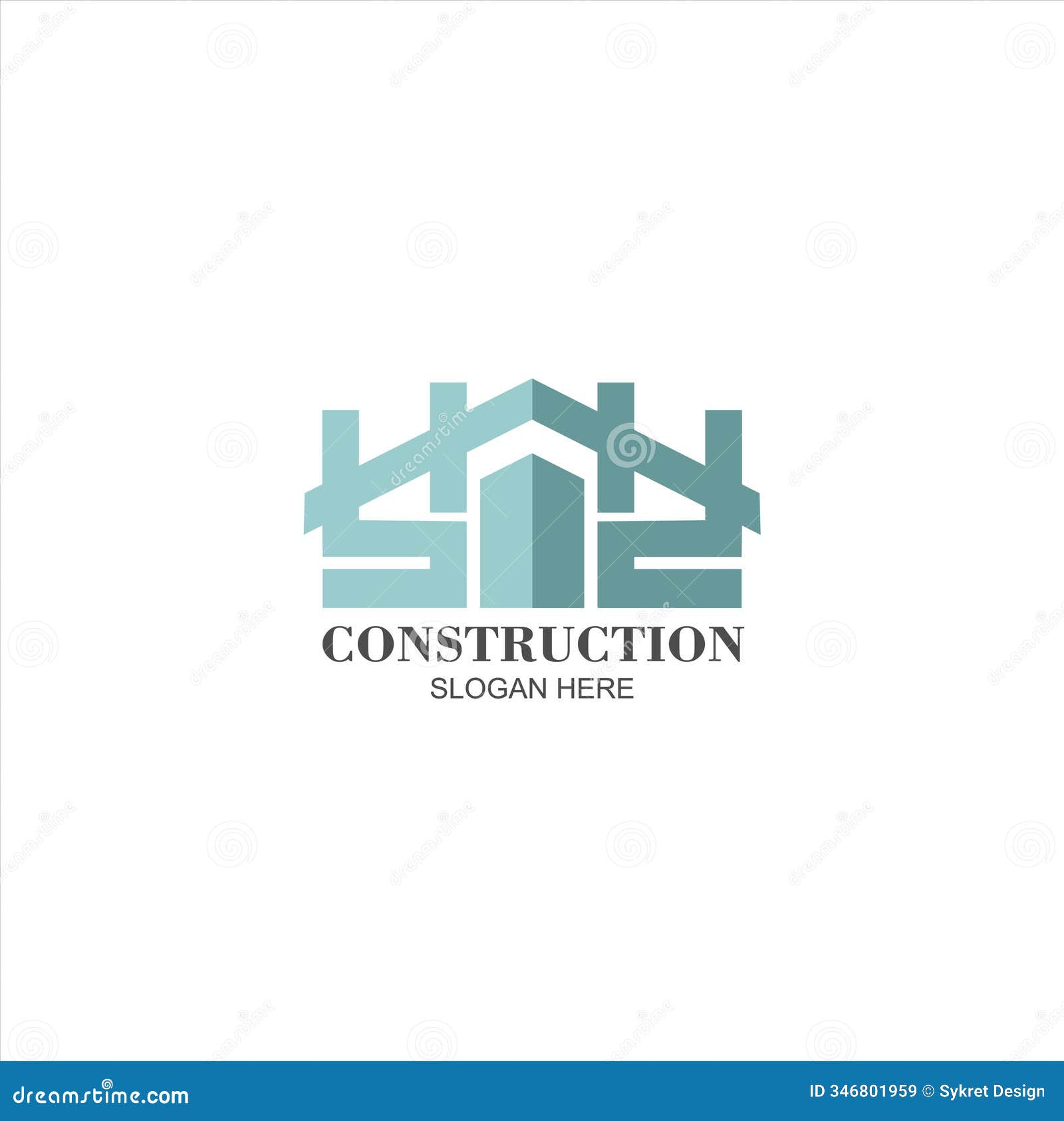 Contruction Logo S Initial with Creative Vector Illustration Stock ...