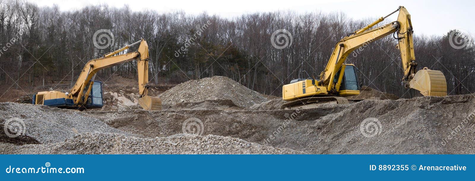 Contruction Site Panorama stock image. Image of dredger - 8892355