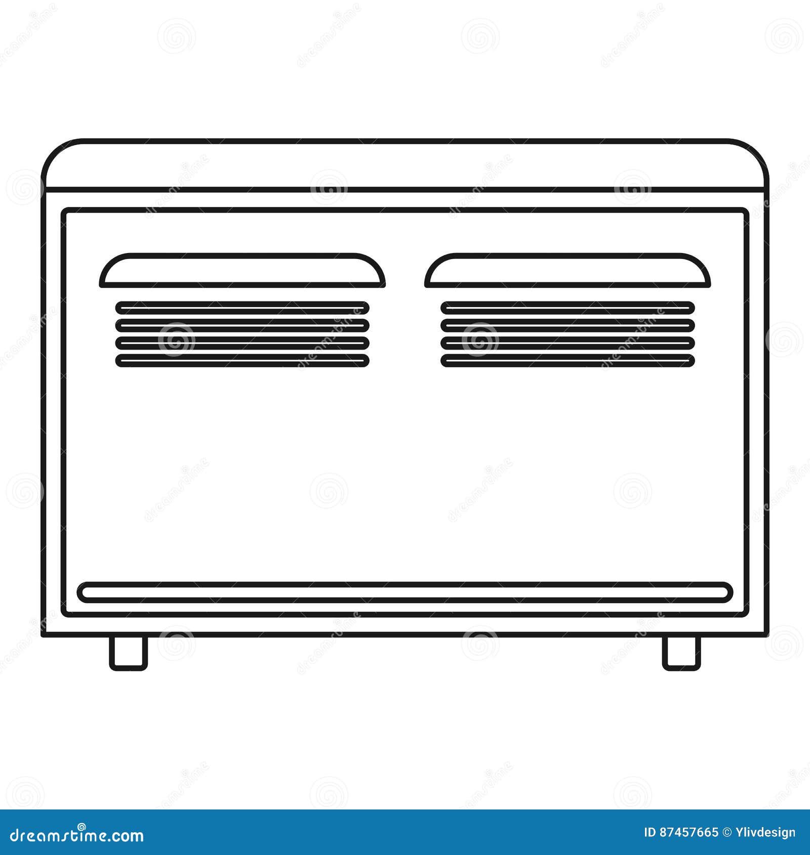 Convector Heater Icon, Outline Style Stock Vector - Illustration of ...