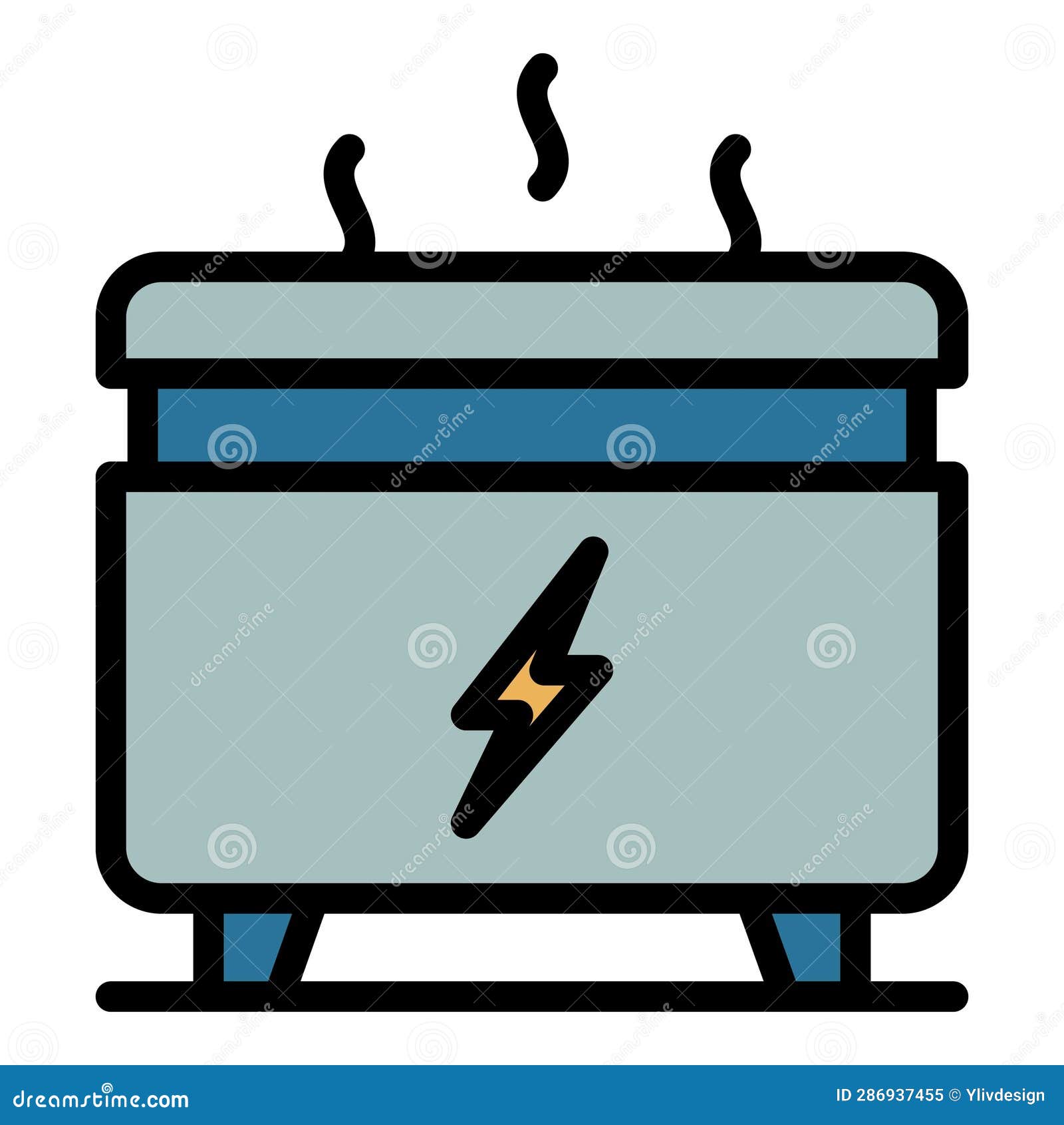 Convector icon vector flat stock illustration. Illustration of household - 286937455