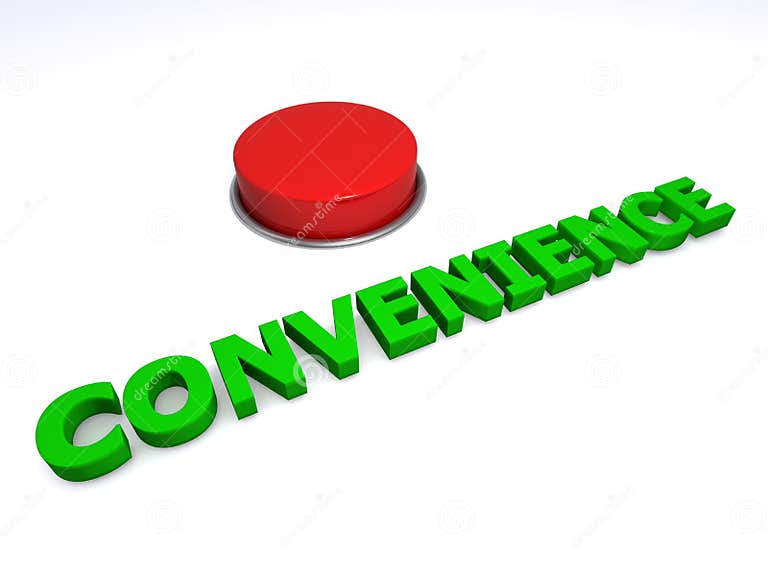 Convenience Button on White Stock Image - Image of comfort, client ...