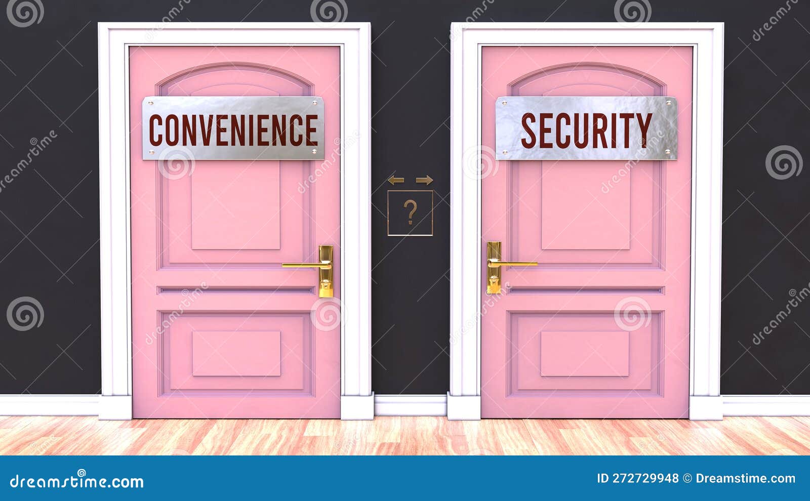 Convenience or Security - Making a Choice Stock Photo - Image of ...