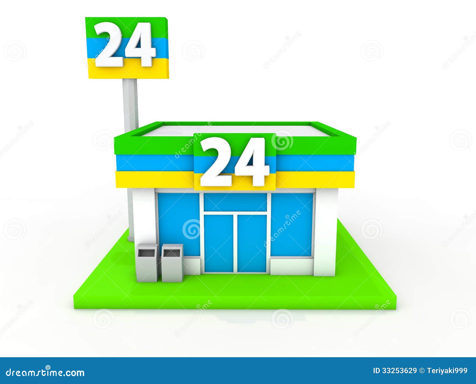 Convenience Store Food Abstract Linear Concept Layout With Headline ...