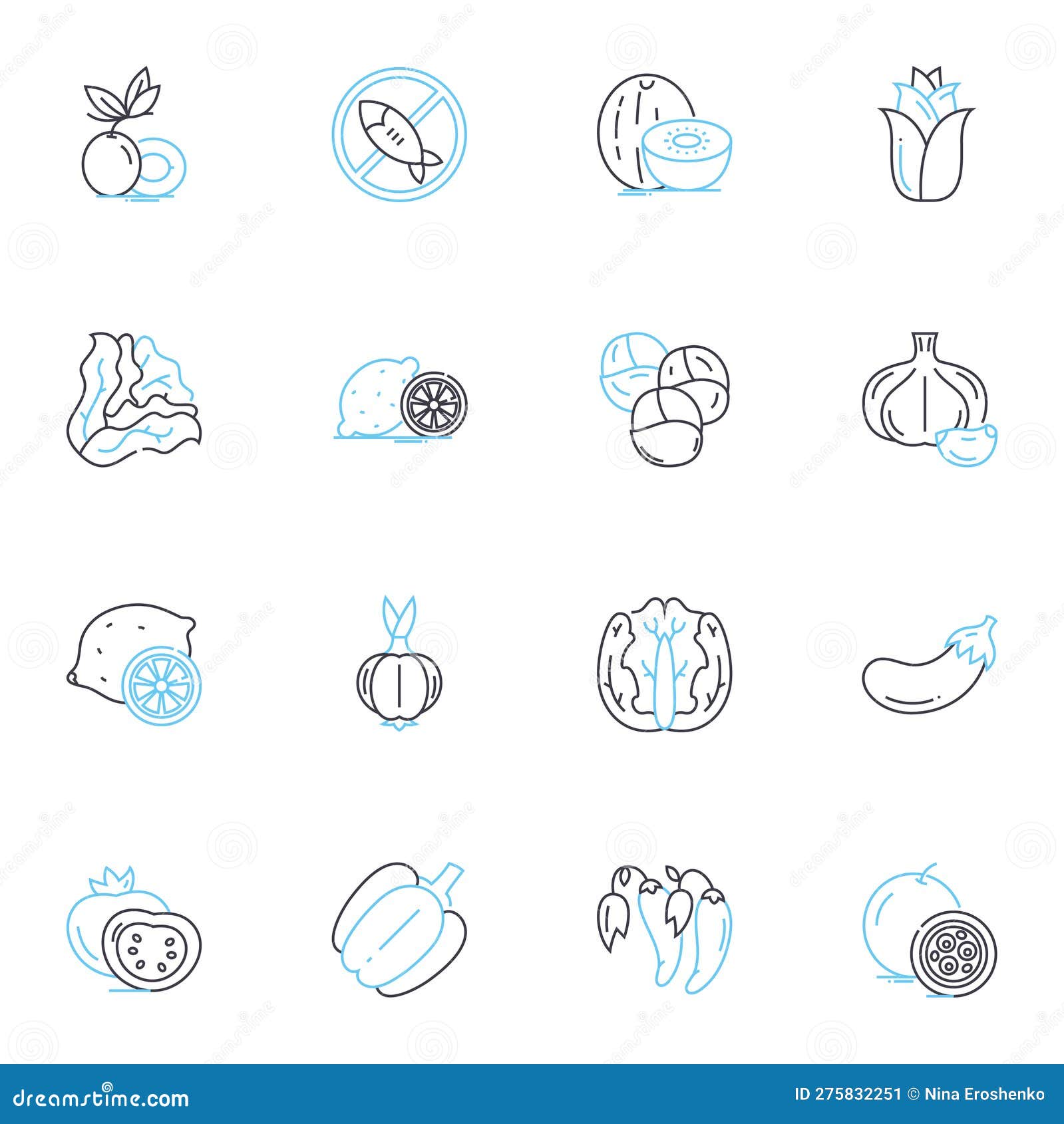 Convenience Store Linear Icons Set. Snacks, Drinks, Groceries, Quick ...