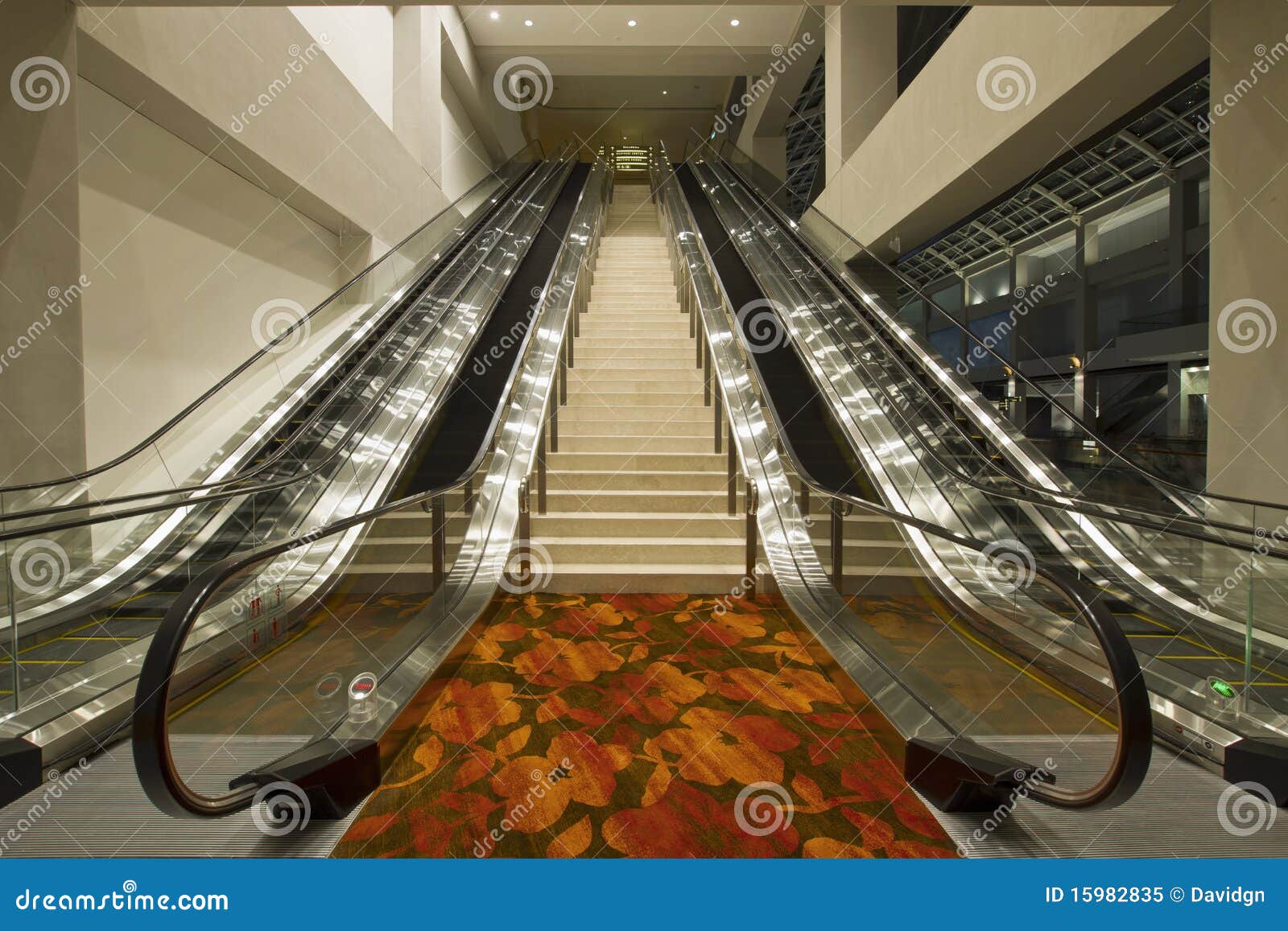 Convention Center Stairs and Escalators Stock Image - Image of ...