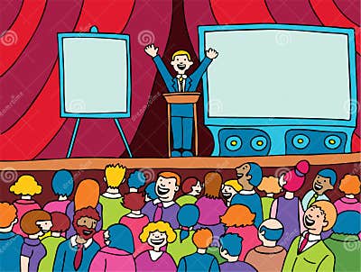 Convention Event stock vector. Illustration of easel, leading - 9569272