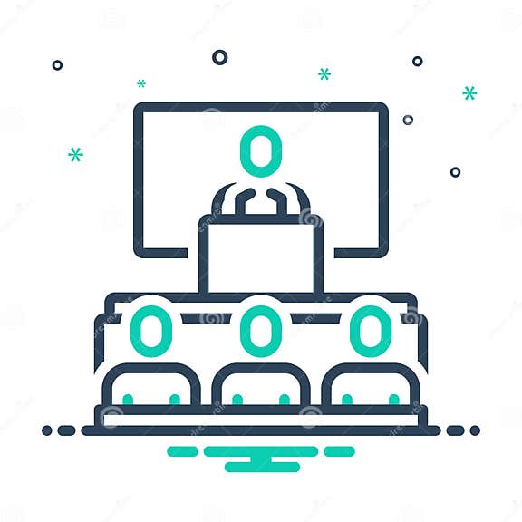 Mix Icon for Convention, Teacher and Student Stock Vector ...