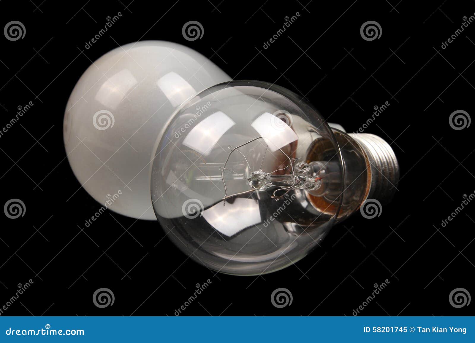 Conventional Clear and Frosted Glass Light Bulbs Stock Image - Image of ...