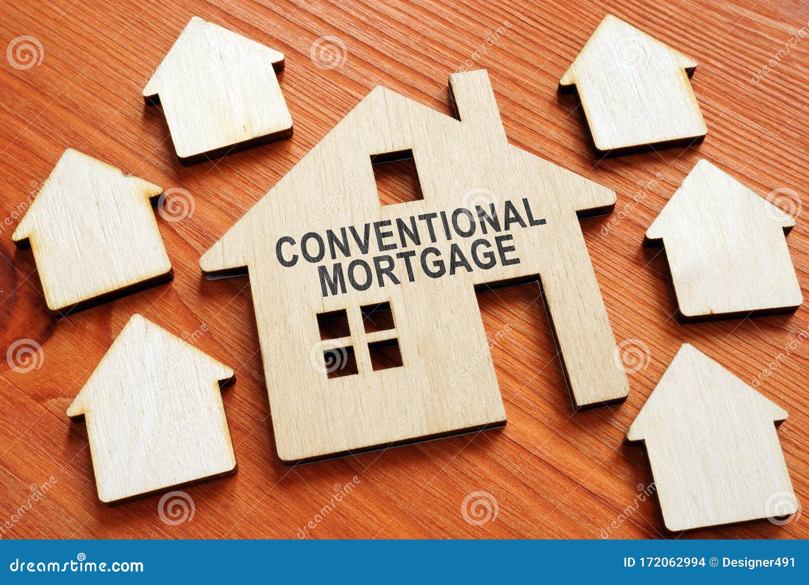 Conventional Mortgage Sign on the Tiny Home. Stock Photo - Image of ...