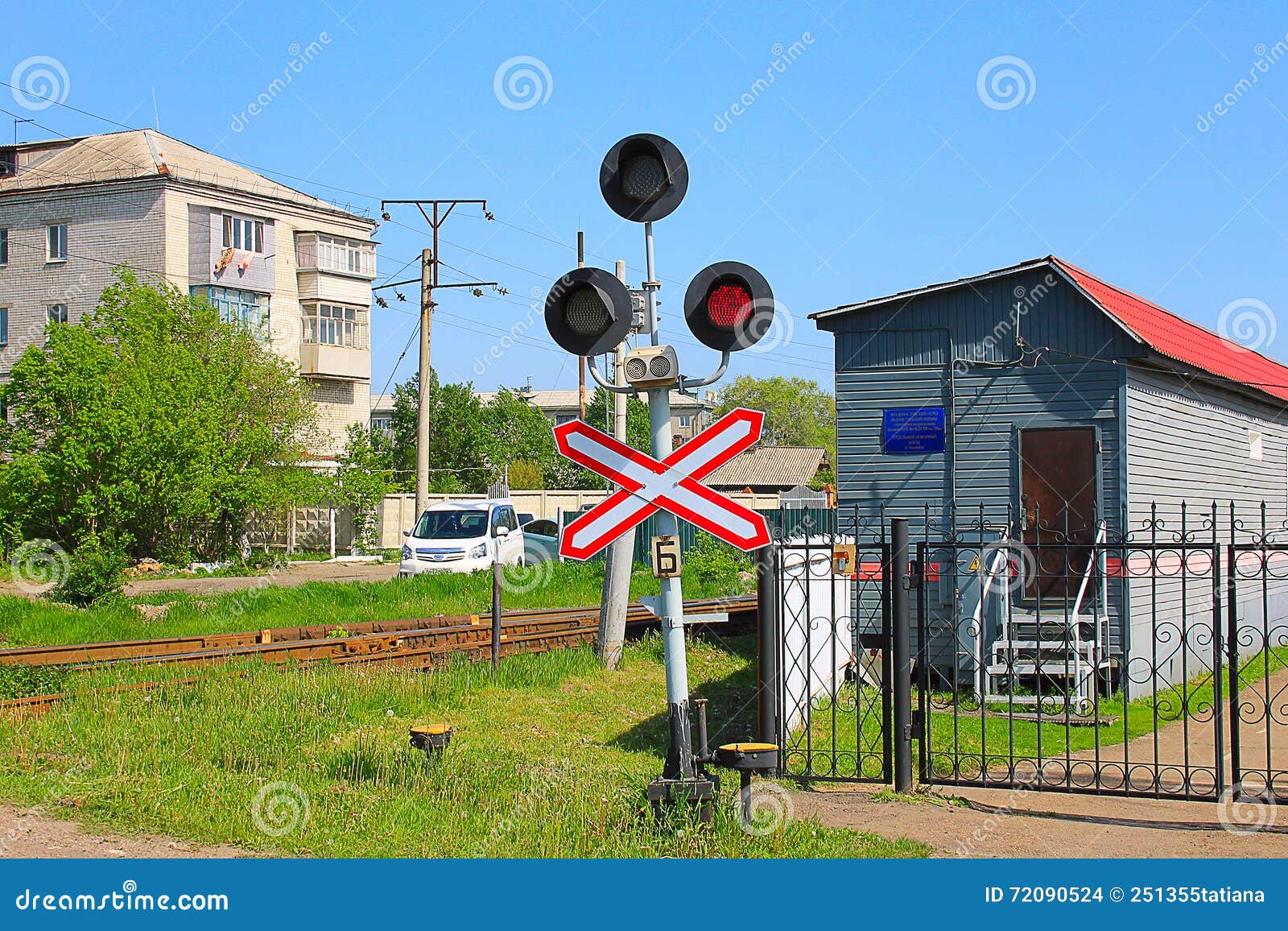Conventional Railroad Crossing Stock Photo - Image of rail, netherlands ...