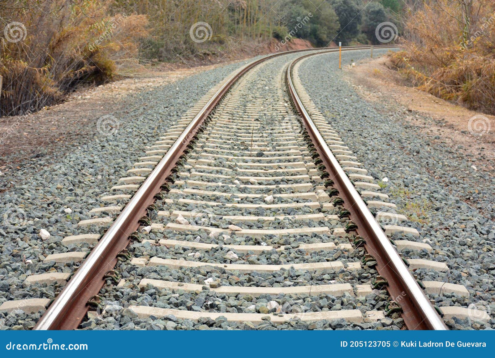 Conventional railway track stock image. Image of traviesas - 205123705