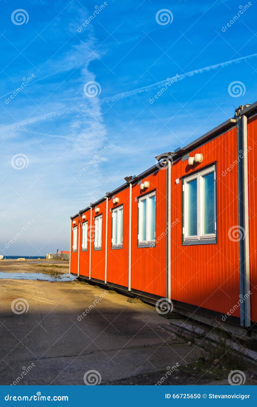 Conventional Shipping Containers Housing Stock Photo - Image of metal ...