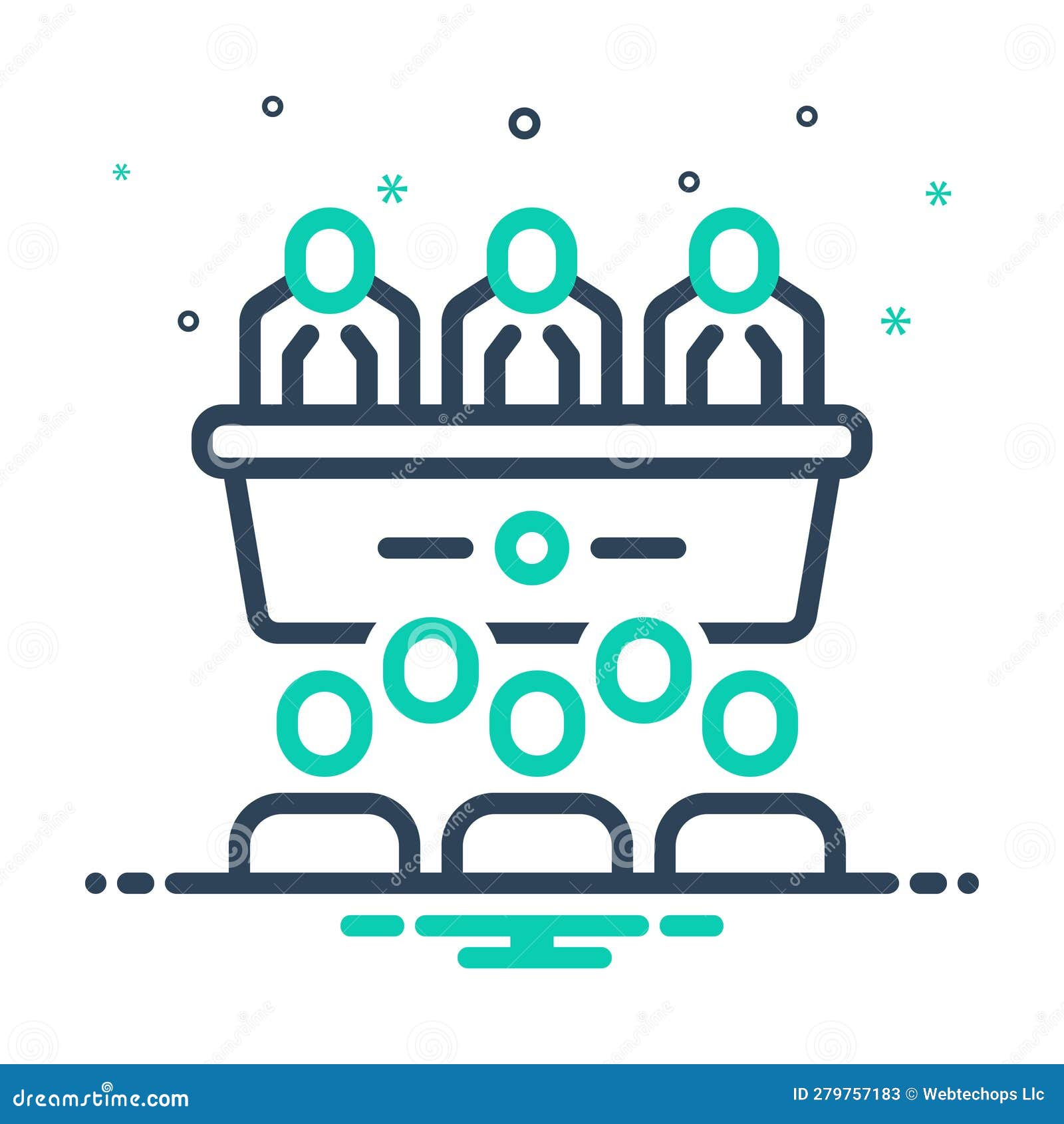 Mix Icon for Conventions, Seminar and Lecturer Stock Vector ...