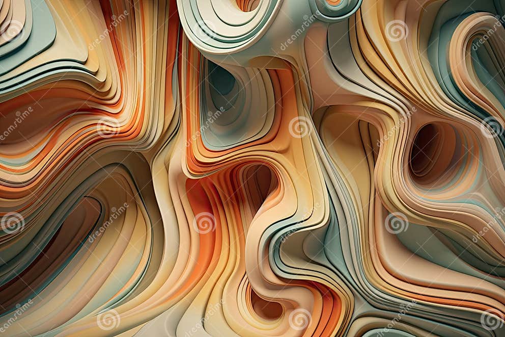 Convergence of Abstract Forms and Textures, Blending Seamlessly To ...