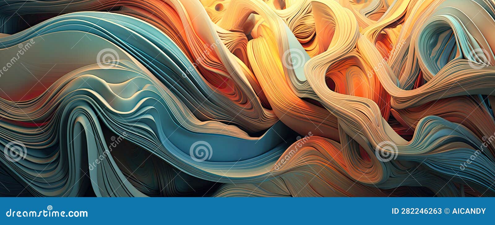 Convergence of Abstract Forms and Textures, Blending Seamlessly To ...