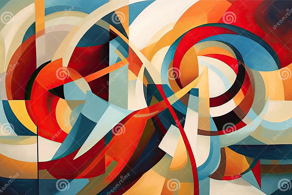 Convergence of Abstract Shapes and Lines, Intertwining To Form a ...
