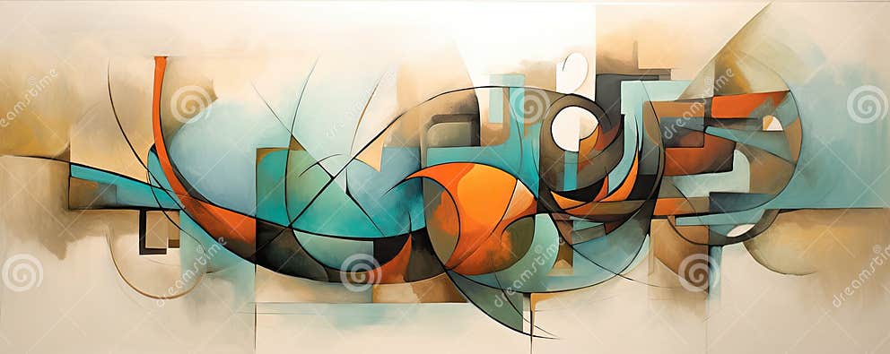 Convergence of Abstract Shapes and Lines, Intertwining To Form a ...