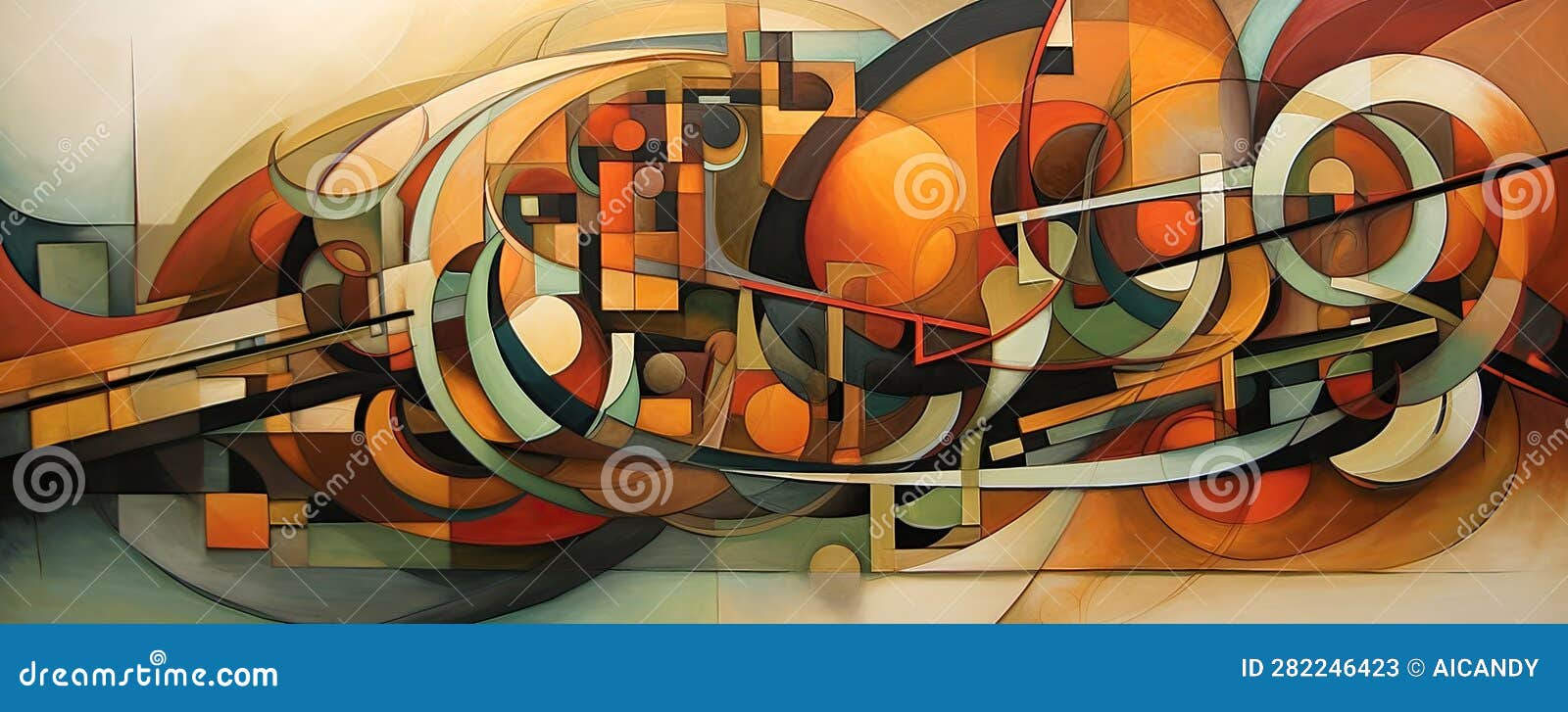 Convergence of Abstract Shapes and Lines, Intertwining To Form a ...