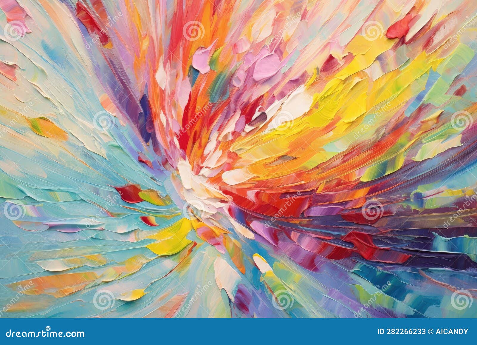 Convergence of Colorful Brushstrokes and Vibrant Patterns, Creating an ...