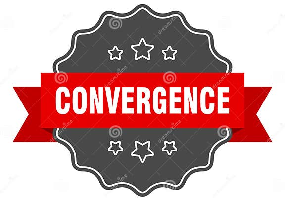Convergence label stock vector. Illustration of sign - 194900527