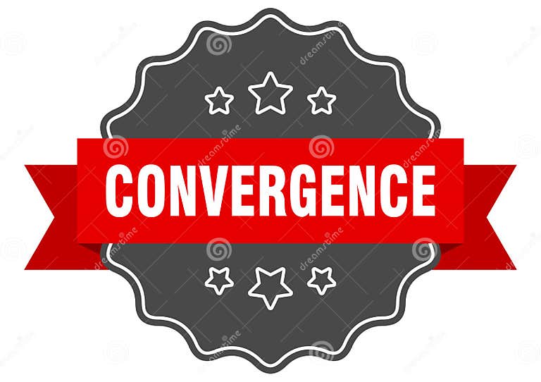 Convergence label stock vector. Illustration of sign - 194900527