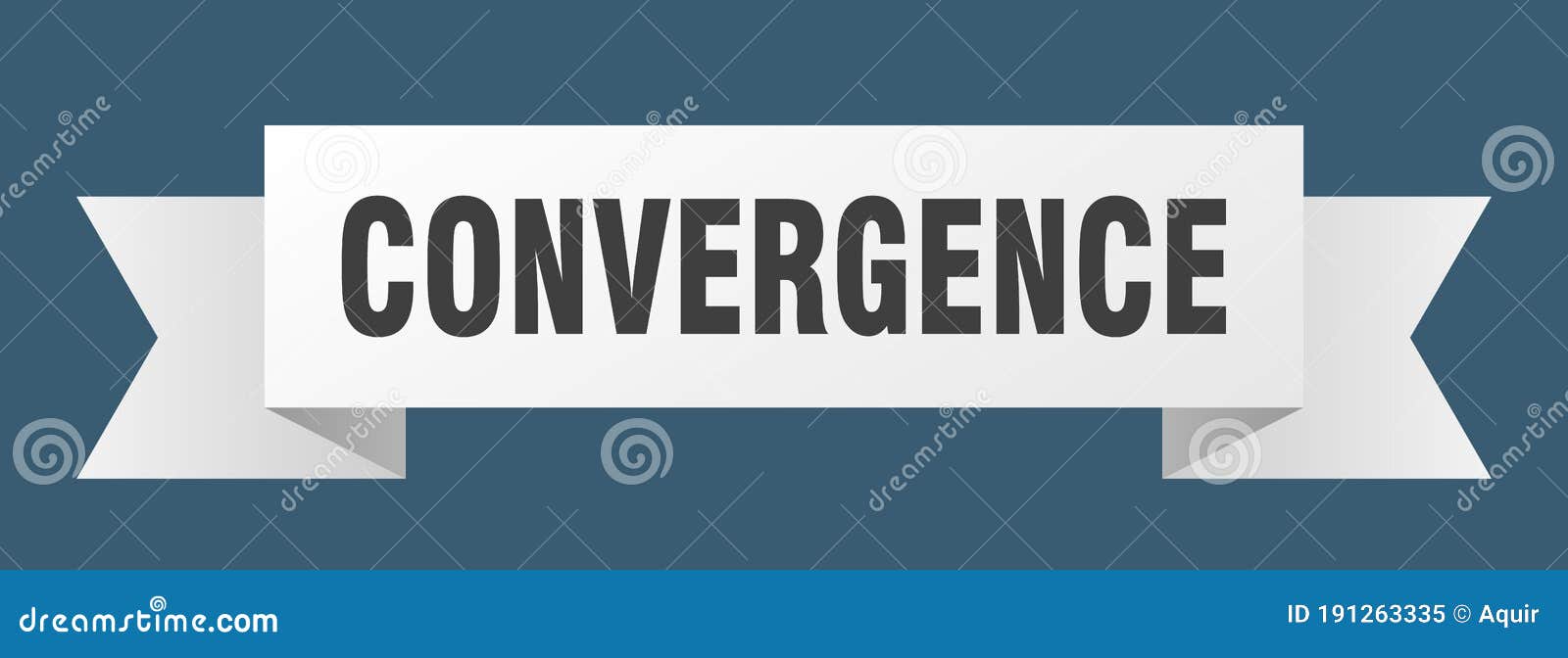 Convergence ribbon. stock vector. Illustration of vector - 191263335