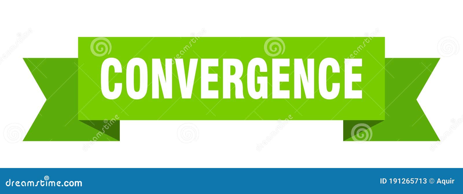 Convergence ribbon. stock vector. Illustration of graphic - 191265713